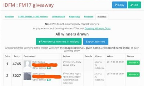 Team Talk : Giveaway 2 FM17 Steam, and the winners are ….. | Blognya ...